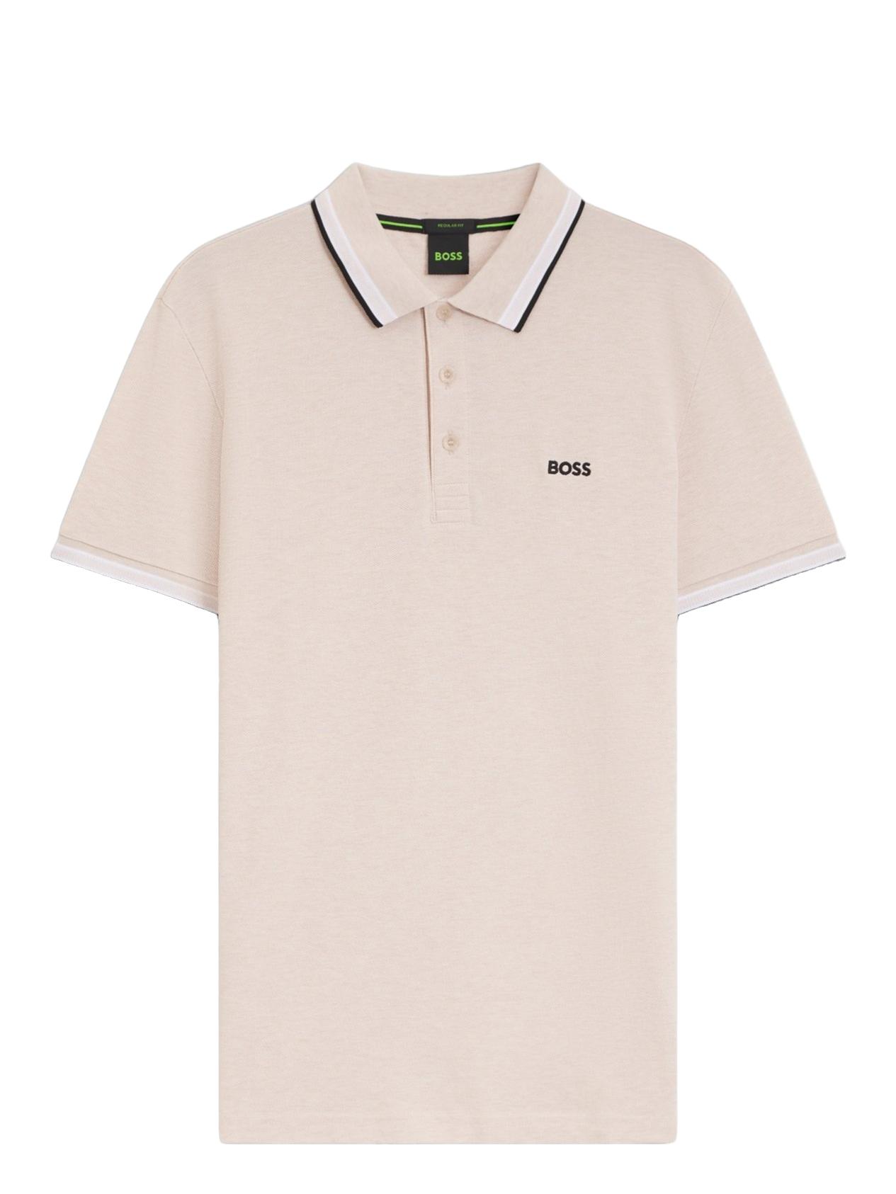 HUGO BOSS logo-embroidered tipped polo shirt
